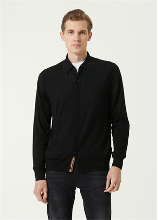 Paul Smith Erkek Siyah Polo Yaka Düğmeli Merino Triko L EU Paul Smith Erkek Siyah Polo Yaka Düğmeli Merino Triko L EU