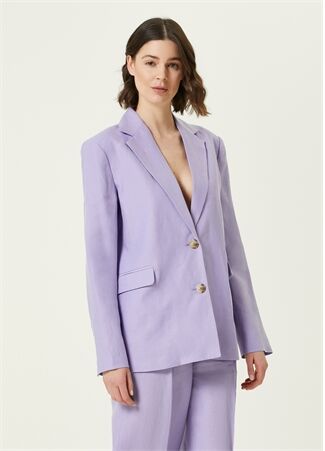 Loulou Studio Kadın Lila Keten Ceket Mor S Eu