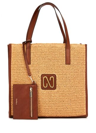 Network Kadın Naturel Hasır Omuz Çantası Bej Eu