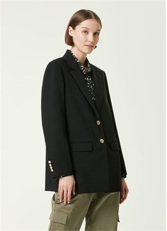 Beymen Collection Kadın Siyah Kelebek Yaka Blazer 42 EU