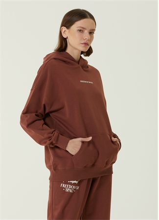 Freedom of Space Kadın Mental Distance Kahverengi Kapüşonlu Sweatshirt M EU Freedom of Space Kadın Mental Distance Kahverengi Kapüşonlu Sweatshirt M EU