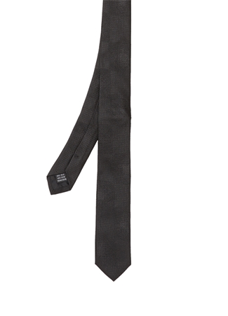 Palzileri Lab Erkek Siyah Mikro Desenli İpek Kravat Eu