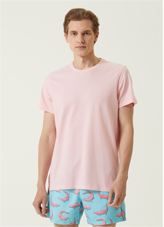 John Frank Erkek Pembe Basic T-shirt L EU John Frank Erkek Pembe Basic T-shirt L EU