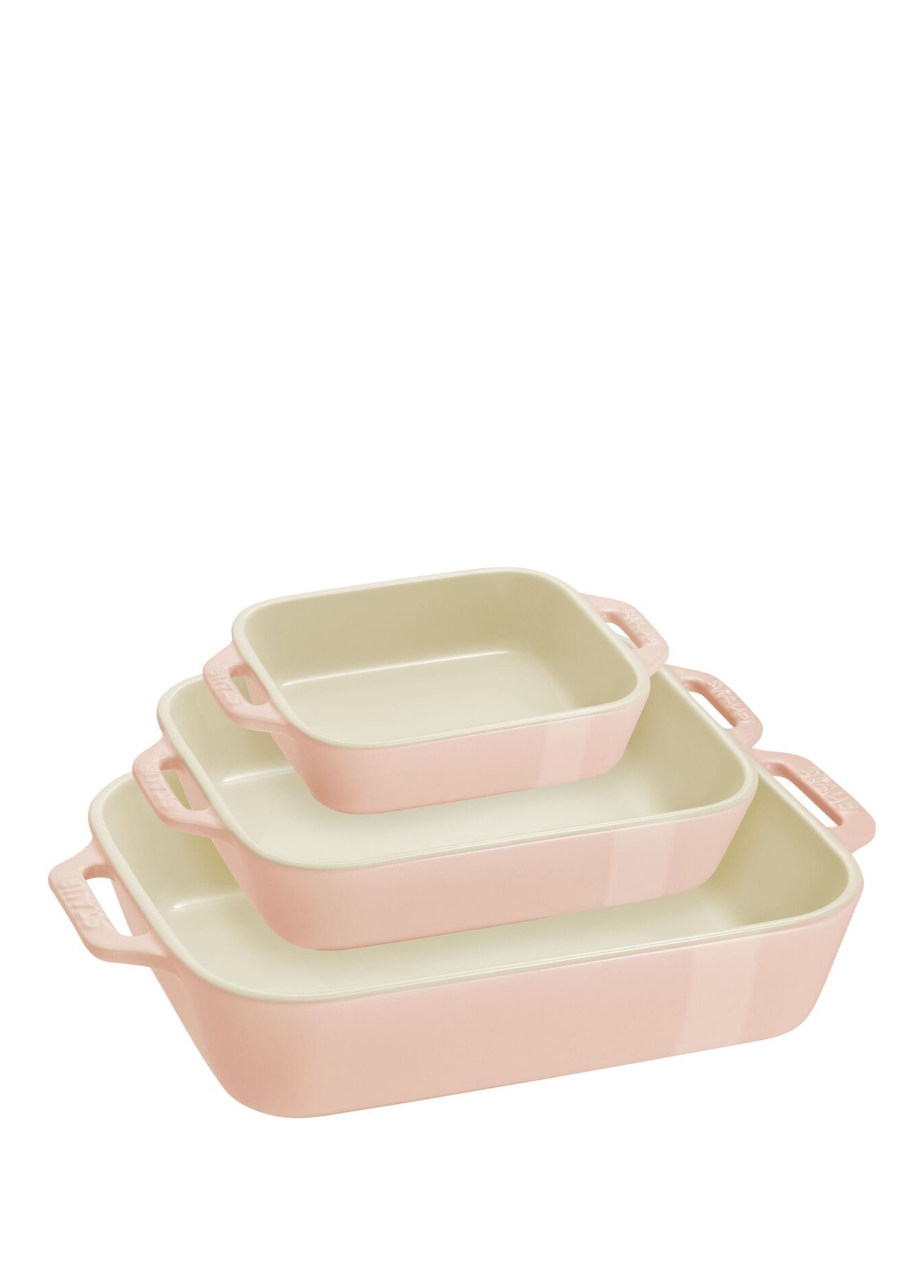 Staub - Pink Ceramic Rectangular 3 Piece Baking Dish Set