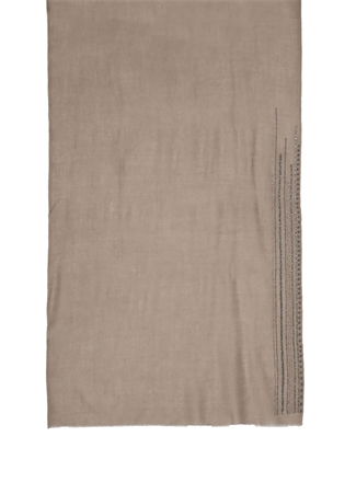 Beymen Collection Kadın Vizon Boncuk İşlemeli Yün Şal Haki EU Beymen Collection Kadın Vizon Boncuk İşlemeli Yün Şal Haki EU