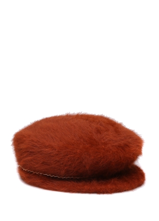 Catarzi Kadın Kiremit Peluş Dokulu Şapka Kırmızı 57 EU