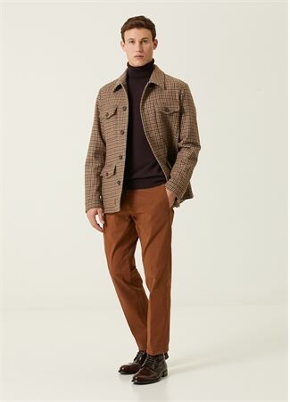 Canali Erkek Kiremit Beli Kordonlu Pantolon Kırmızı 48 IT