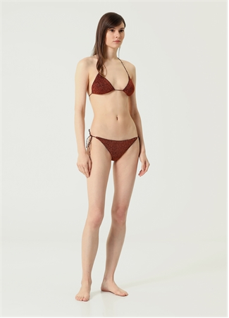 Oseree Kadın Lumiere Bronz Üçgen Formlu Simli Bikini Takımı Kahverengi M Eu Oseree Kadın Lumiere Bronz Üçgen Formlu Simli Bikini Takımı Kahverengi M Eu