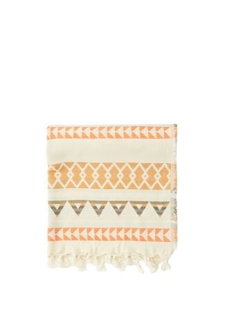 Devotion Haki Turuncu Etnik Desenli Havlu