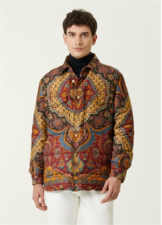 Etro Erkek Kahverengi Etnik Desenli Puff Mont L EU