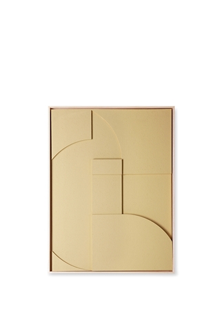 Hk Living Framed Geometrik Desenli Ahşap Resim Bej Hk Living Framed Geometrik Desenli Ahşap Resim Bej