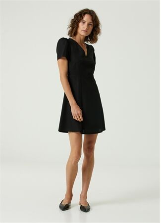 Beymen Club Kadın Siyah V Yaka Mini Elbise L EU