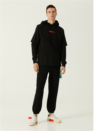 Off-White Erkek Siyah Baskı Detaylı Eşofman Altı S EU Off-White Erkek Siyah Baskı Detaylı Eşofman Altı S EU