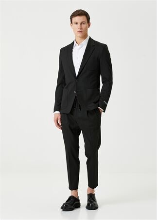 Dolce&Gabbana Erkek Siyah Çizgili Pilili Pantolon 46 IT Dolce&Gabbana Erkek Siyah Çizgili Pilili Pantolon 46 IT