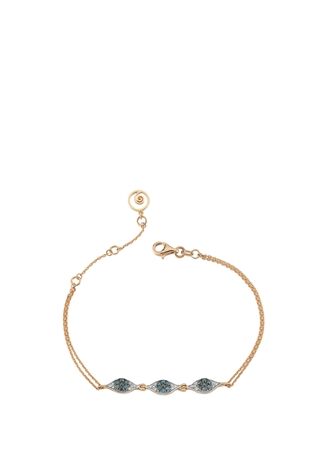 Bee Goddess Kadın Eye Light Pırlantalı Altın Rengi Bileklik Pembe EU