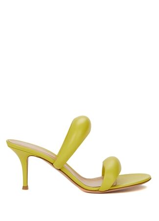 Gianvito Rossi Kadın Yeşil Bantlı Deri Terlik 36 EU