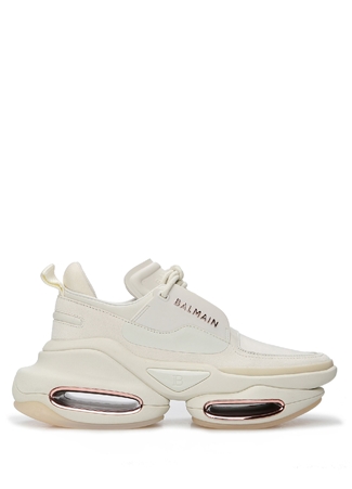 Balmain Kadın Beyaz Taban Detaylı Logolu Deri Sneaker 36 EU