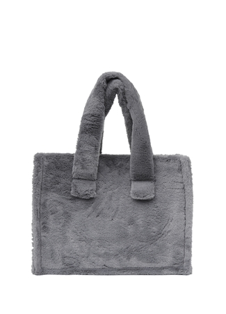 Toubiq Kadın Teddy Dodo Gri Suni Kürk El Çantası EU Toubiq Kadın Teddy Dodo Gri Suni Kürk El Çantası EU