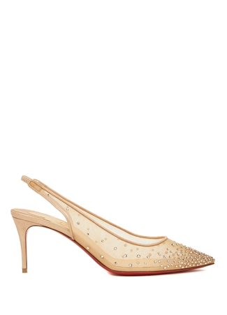 Christian Louboutin Kadın Nude Taş İşlemeli Topuklu Ayakkabı Pembe 37 EU Christian Louboutin Kadın Nude Taş İşlemeli Topuklu Ayakkabı Pembe 37 EU