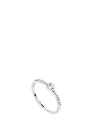 Collection Kadın Pırlantalı Altın Rengi Yüzük EU