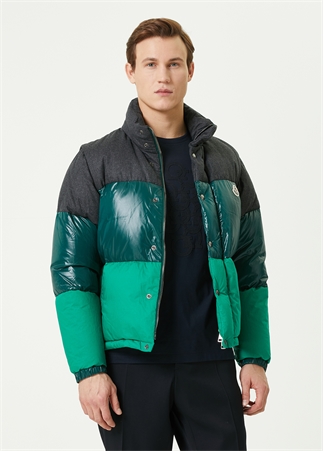 Moncler Erkek Colorblocked Logolu Puff Mont Haki 5 US Moncler Erkek Colorblocked Logolu Puff Mont Haki 5 US