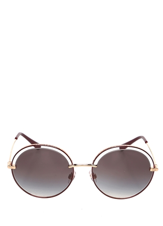 Dolce&Gabbana Kadın Rose Gold Yuvarlak Formlu Güneş Gözlüğü Pembe 58 EU