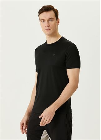 Emporio Armani Erkek Siyah Logo Detaylı T-shirt S EU
