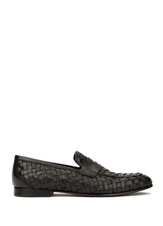 Beymen Collection Erkek Siyah Bantlı Örgü Deri Loafer 42 Beymen Collection Erkek Siyah Bantlı Örgü Deri Loafer 42