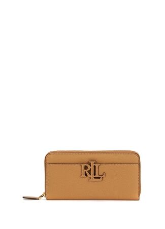 Lauren Ralph Kadın Bej Logo Detaylı Deri Cüzdan EU