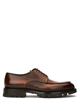 Santoni Erkek Kahverengi Deri Ayakkabı 0 UK Santoni Erkek Kahverengi Deri Ayakkabı 0 UK