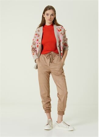 Beymen Club Kadın Bej Süet Jogger Pantolon 34