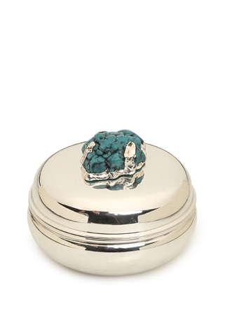 Unique by AV Medium Turkuaz Taşlı Mum Mavi