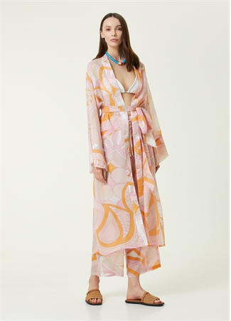 Cincin Kadın Pembe Karışık Desenli Kaftan S/m Eu Cincin Kadın Pembe Karışık Desenli Kaftan S/m Eu