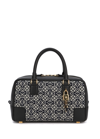 Loewe Kadın Amazona Siyah Lacivert Logo Jakarlı Çanta EU Loewe Kadın Amazona Siyah Lacivert Logo Jakarlı Çanta EU