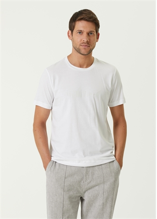 Beymen Club Erkek Beyaz Reflektif Balık Baskılı T-shirt XS