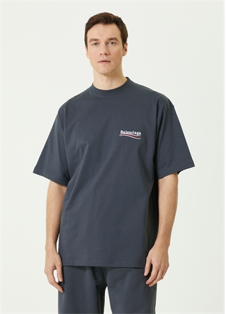 Balenciaga Erkek Large Fit Political Campaign Gri T-shirt S EU Balenciaga Erkek Large Fit Political Campaign Gri T-shirt S EU
