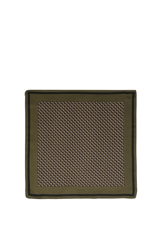 Pal Zileri Erkek Haki Mikro Desenli İpek Atkı Yeşil EU Pal Zileri Erkek Haki Mikro Desenli İpek Atkı Yeşil EU