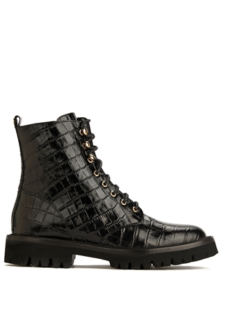 Divarese Kadın Siyah Krokodil Dokulu Deri Bot 37 Eu Divarese Kadın Siyah Krokodil Dokulu Deri Bot 37 Eu