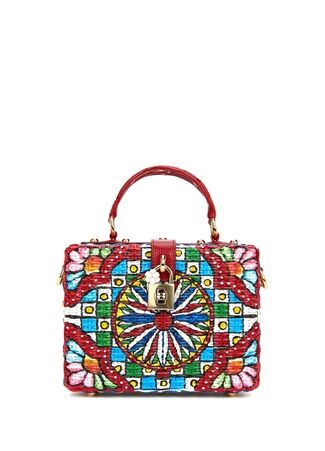 Dolce&Gabbana Kadın Colorblocked Karışık Desenli Omuz Çantası EU