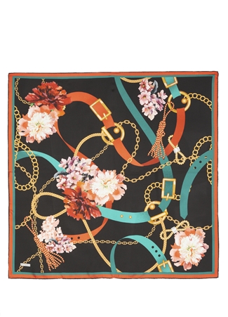 Beymen Kadın Karışık Çiçek Desenli 90x90 Twill İpek Eşar EU