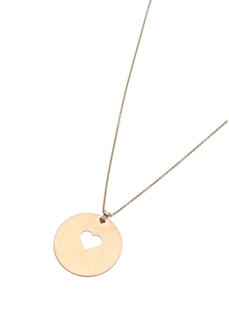 Collection-Ruel Design Kadın Gold Yuvarlak Formlu Altın Rengi Kolye EU