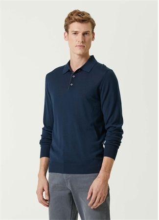 Beymen Collection Erkek Petrol Polo Yaka Yün Kazak Mavi S EU Beymen Collection Erkek Petrol Polo Yaka Yün Kazak Mavi S EU