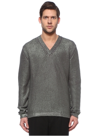 Pal Zileri Erkek Metalik Silver Örgü Dokulu Kazak Yeşil 50 IT Pal Zileri Erkek Metalik Silver Örgü Dokulu Kazak Yeşil 50 IT