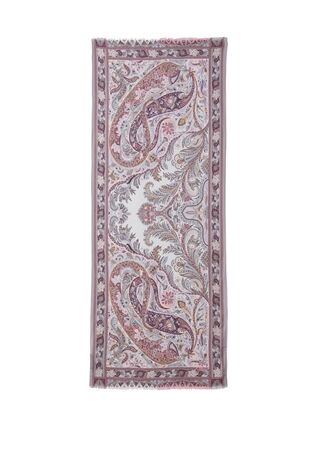 Etro Kadın Beyaz Etnik Desenli Kaşmir Şal EU Etro Kadın Beyaz Etnik Desenli Kaşmir Şal EU