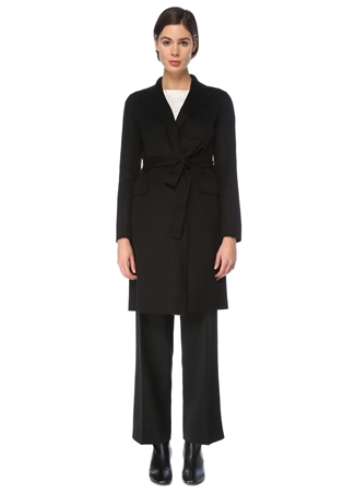 Theory Kadın Siyah Beli Kuşaklı Kruvaze Yün Palto L EU Theory Kadın Siyah Beli Kuşaklı Kruvaze Yün Palto L EU