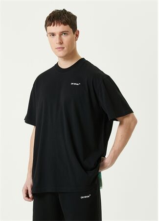 Off-White Erkek Siyah Logo Baskılı T-shirt XS EU