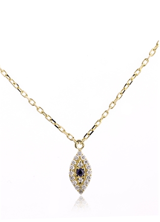 Collection-Pimiento Kadın Renkli Taş Detaylı Pırlantalı Altın Rengi Kolye EU Collection-Pimiento Kadın Renkli Taş Detaylı Pırlantalı Altın Rengi Kolye EU