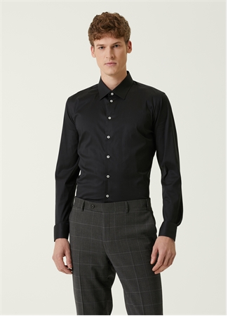 Beymen Collection Erkek Slim Fit Siyah Modern Yaka Gömlek 42 IT Beymen Collection Erkek Slim Fit Siyah Modern Yaka Gömlek 42 IT