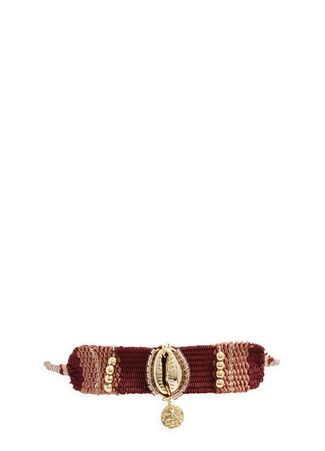 Hipanema Kadın Bordo Örgü Dokulu Bileklik EU