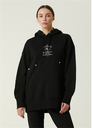 Givenchy Kadın Siyah Kapüşonlu Pili Detaylı Sweatshirt L EU Givenchy Kadın Siyah Kapüşonlu Pili Detaylı Sweatshirt L EU
